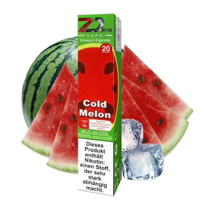 7Days Vape Einweg E-Zigarette - Cold Melon 20mg kaufen