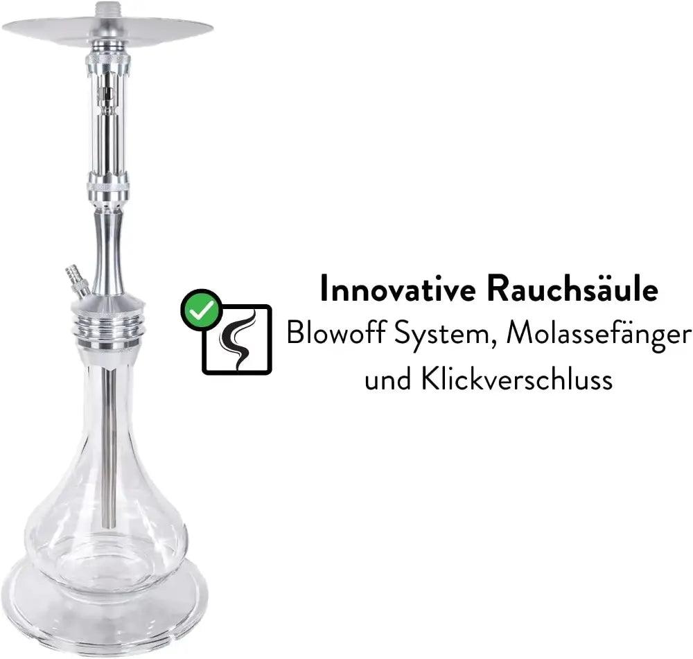 Dschinni Foxx Shisha Komplett Set XL | Silber kaufen
