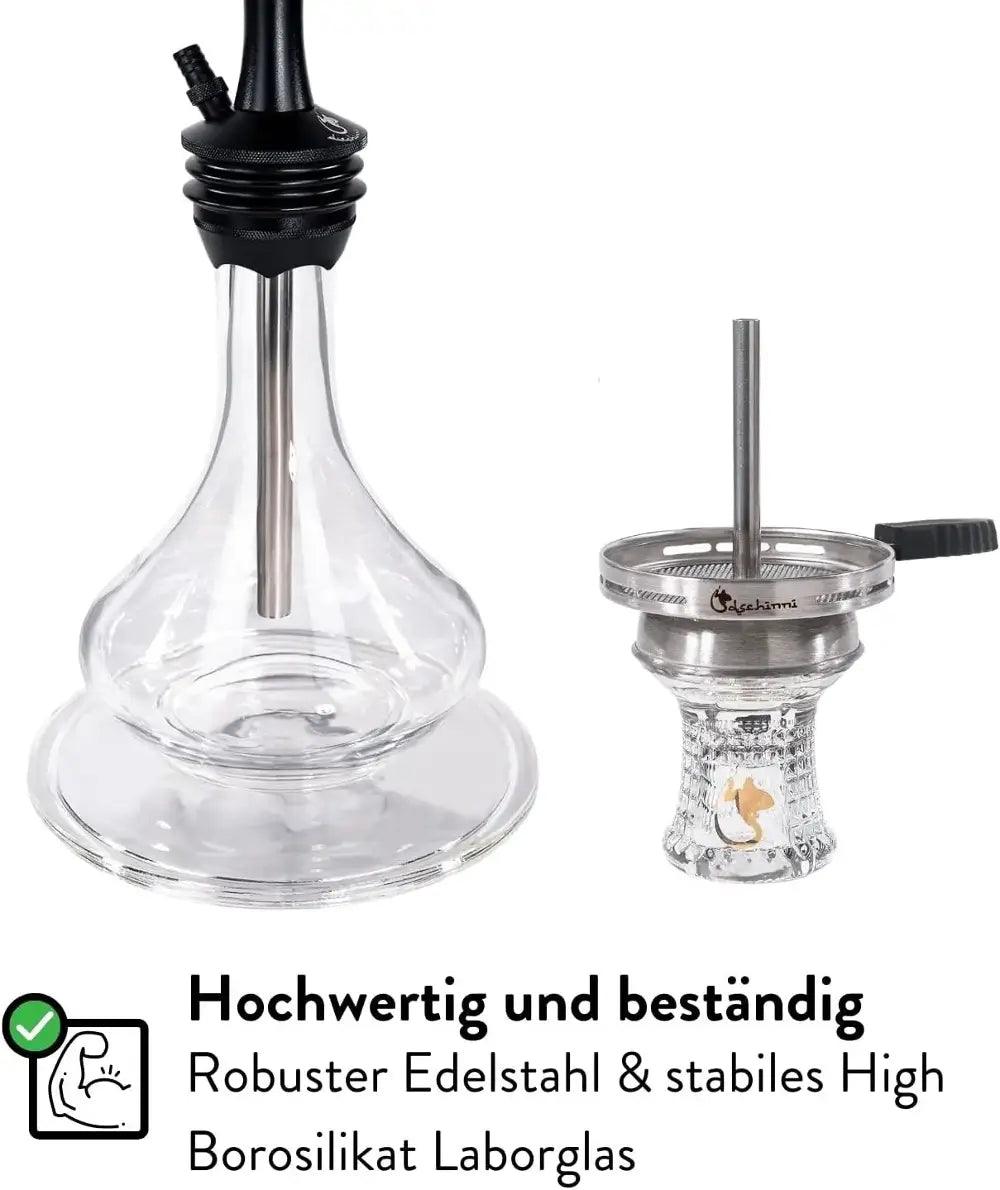 Dschinni Foxx Shisha Komplett Set XL | Silber kaufen