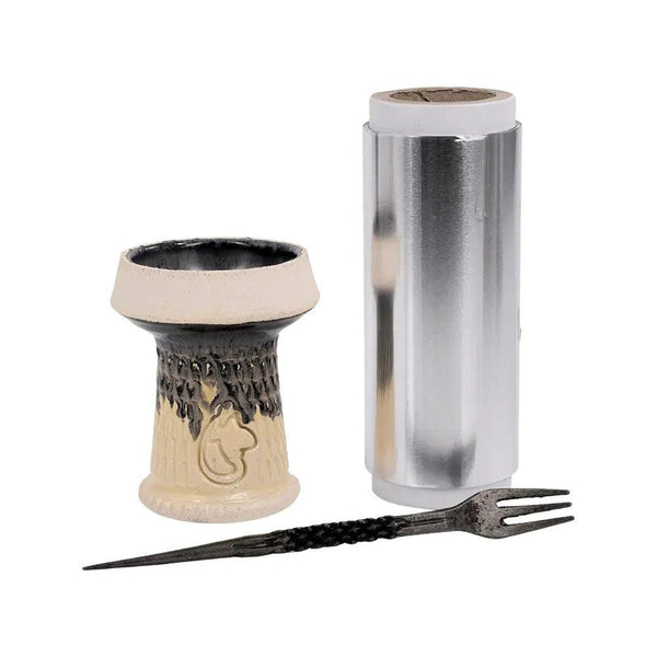 Dschinni Nero Steinkopf Schamottkopf Shisha Alu Set kaufen